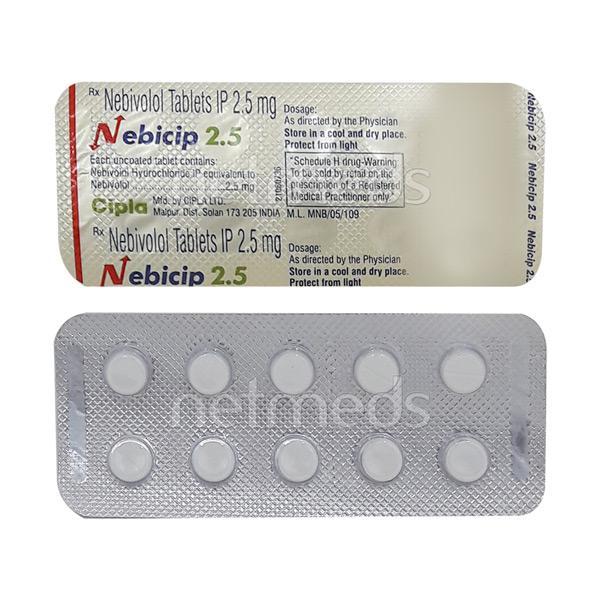 Nebicip 2.5mg Tablet 10'S : Price, Uses, Side Effects | Netmeds