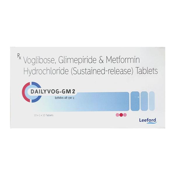 DAILYVOG GM 2 Tablet 10's : Price, Uses, Side Effects | Netmeds