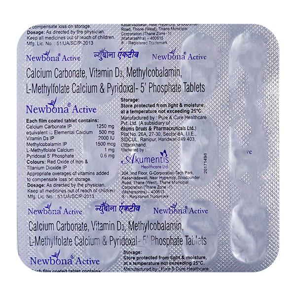 NEWBONA ACTIVE Tablet 15's Price, Uses, Side effects, Substitutes | Netmeds
