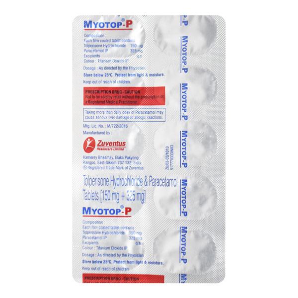 Myotop P Tablet 10'S : Uses, Side Effects, Price | Netmeds