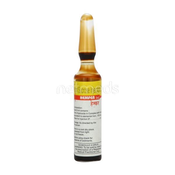 Hemfer Injection 5ml - Price, Uses, Side Effects | Netmeds
