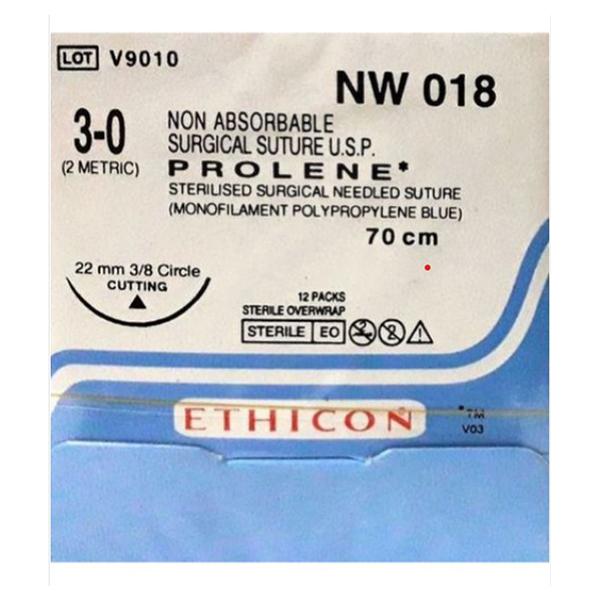 Buy Johnson & Johnson Ethicon Prolene Non Absorbable Surgical Suture (3-0) (70 cm) (NW018) 1's ...
