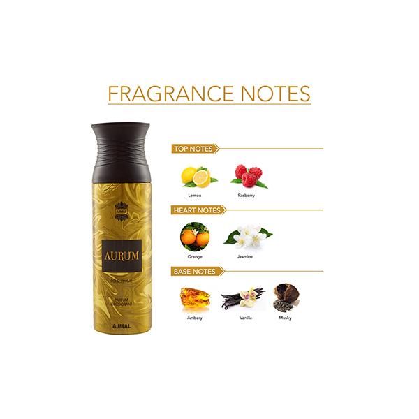 Buy Ajmal Aurum Aurum Raindrops Deodorant Spray (Pack of 3) 200 ml ...