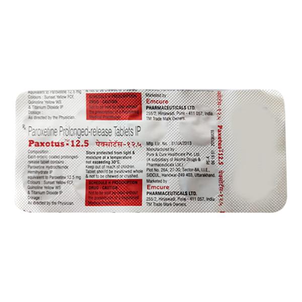 Paxotus 12.5mg Tablet 10'S : Price, Uses, Side Effects | Netmeds