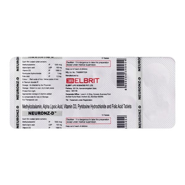 Buy Neuronz D Tablet 10'S Online at Upto 25% OFF | Netmeds