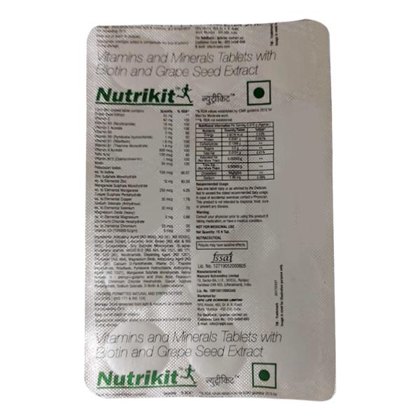 NUTRIKIT Tablet 15's Price, Uses, Side effects, Substitutes | Netmeds