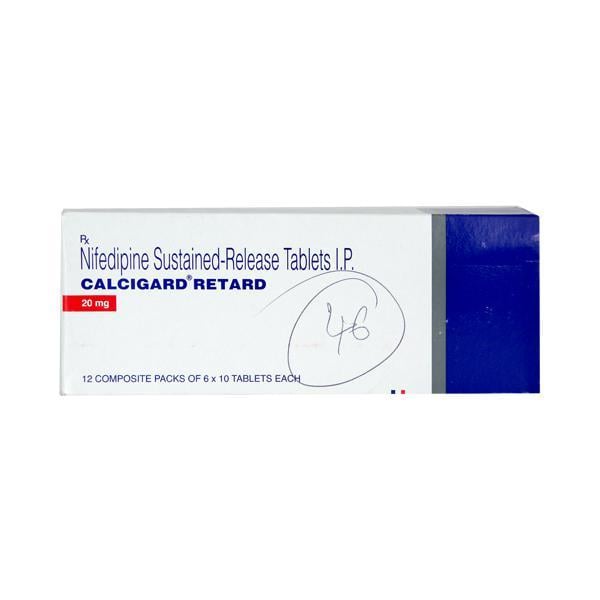 Calcigard Retard 20mg Tablet 10'S : Price, Uses, Side Effects | Netmeds