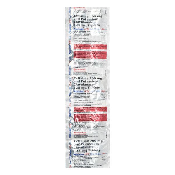 Milixim CV 200mg Tablet 10'S : Price, Uses, Side Effects | Netmeds