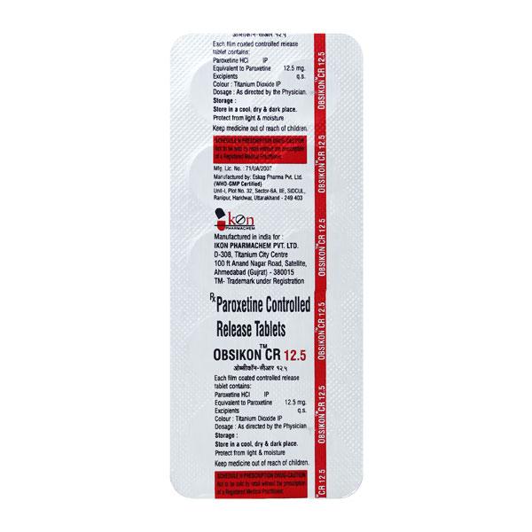 Buy OBSIKON CR 12.5 Tablet 10's Online at Upto 25% OFF | Netmeds