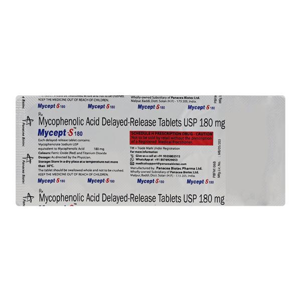 Mycept S 180mg Tablet 10'S Price, Uses, Side effects, Substitutes | Netmeds