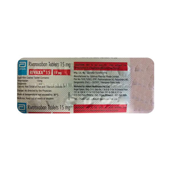 Buy RIVAXA 15 Tablet 14's Online at Upto 25% OFF | Netmeds