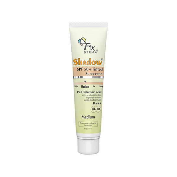 Buy Fixderma Shadow Tinted Sunscreen Medium SPF 50 PA+++ - UVA & UVB ...