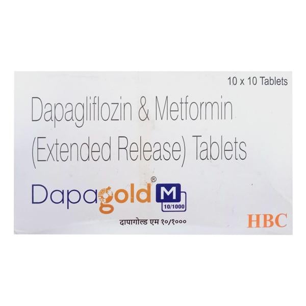 DAPAGOLD M 10/1000 Tablet 10's : Price, Uses, Side Effects | Netmeds