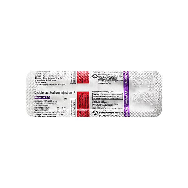 DICLOTRAK AQ Injection 1ml Price, Uses, Side effects, Substitutes | Netmeds