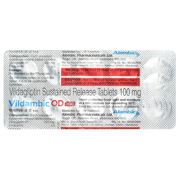 VILDAMBIC OD 100 Tablet 10's : Price, Uses, Side Effects | Netmeds