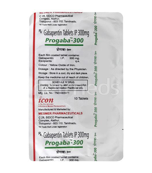 Progaba 300mg Tablet 10'S Price, Uses, Side effects, Substitutes | Netmeds