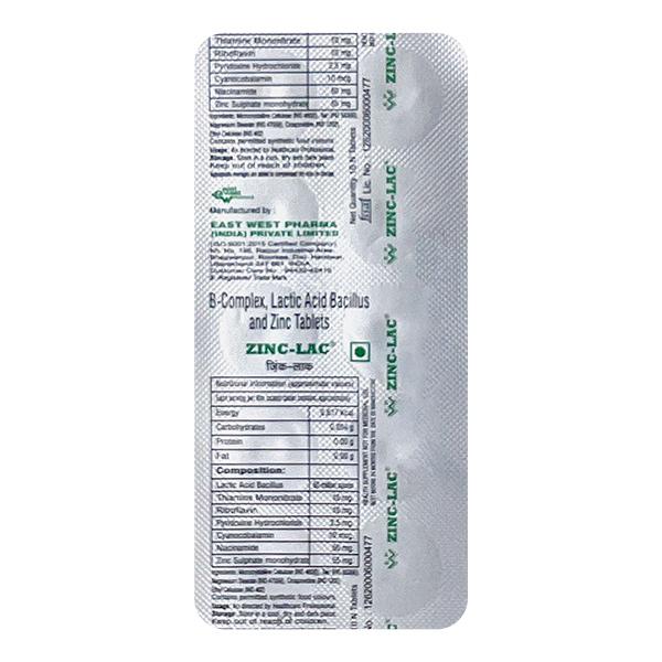 Zinc Lac Tablet 10'S : Uses, Side Effects, Price | Netmeds