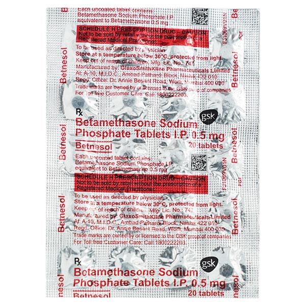 Betnesol Tablet 20'S - Price, Uses, Side Effects | Netmeds