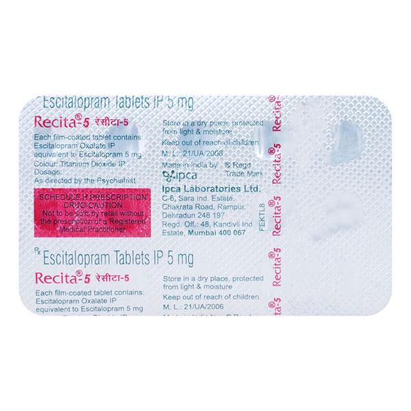 RECITA 5 Tablet 15's : Price, Uses, Side Effects | Netmeds