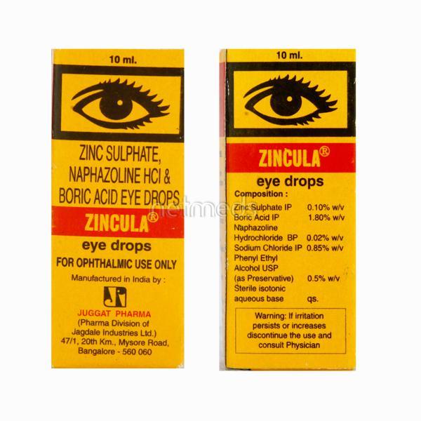 Zincula Eye Drops 10ml Price, Uses, Side effects, Substitutes | Netmeds