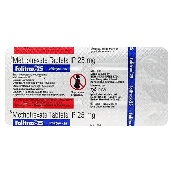 Folitrax 25mg Tablet 4'S Price, Uses, Side effects, Substitutes | Netmeds