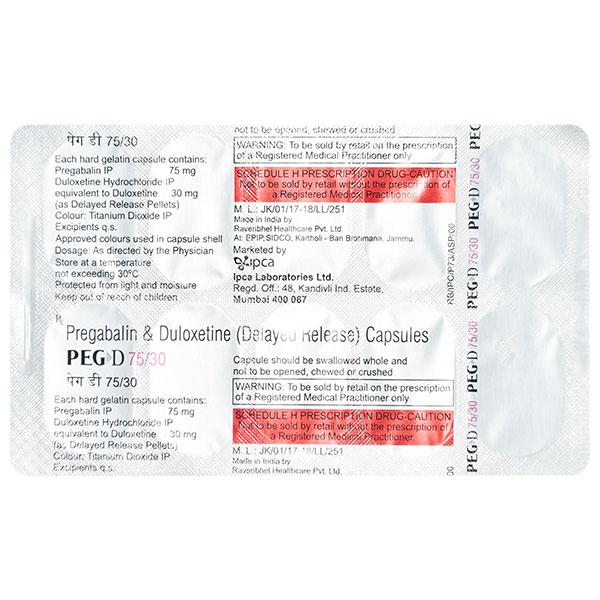 PEG D 75/30 Capsule 10's Price, Uses, Side effects, Substitutes | Netmeds