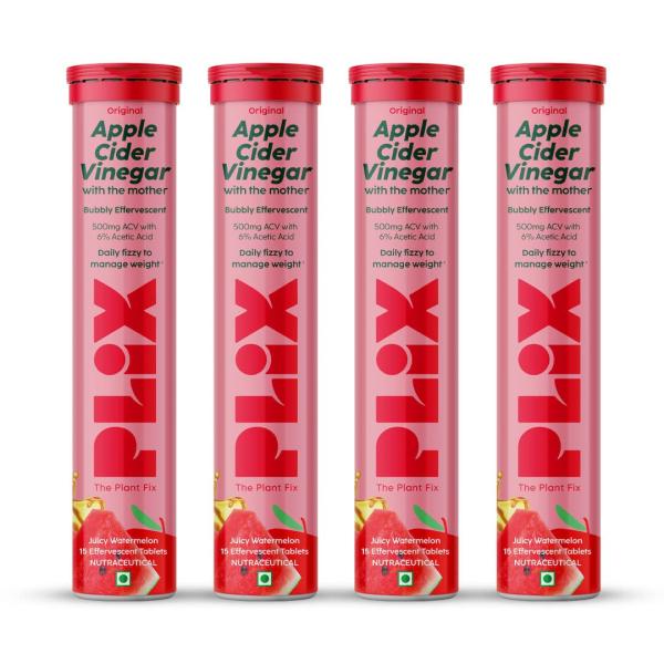 Buy Plix Original Apple Cider Vinegar Effervescent Tablet - Juicy ...