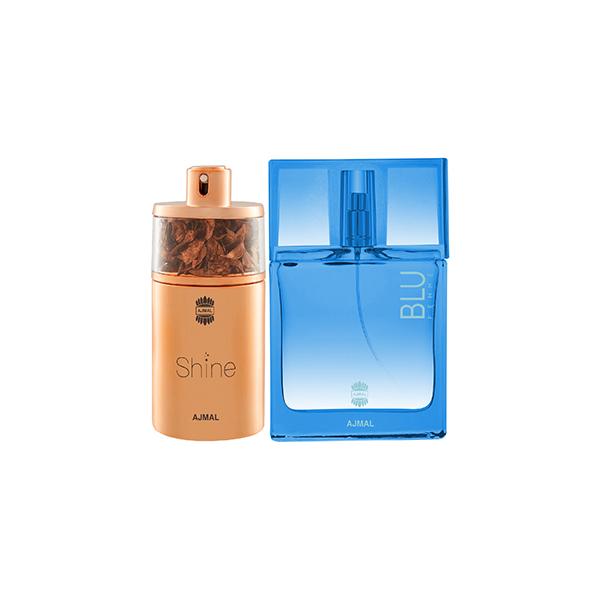 Buy Ajmal Shine EDP Floral Powdery Perfume And Blu Femme EDP Floral ...