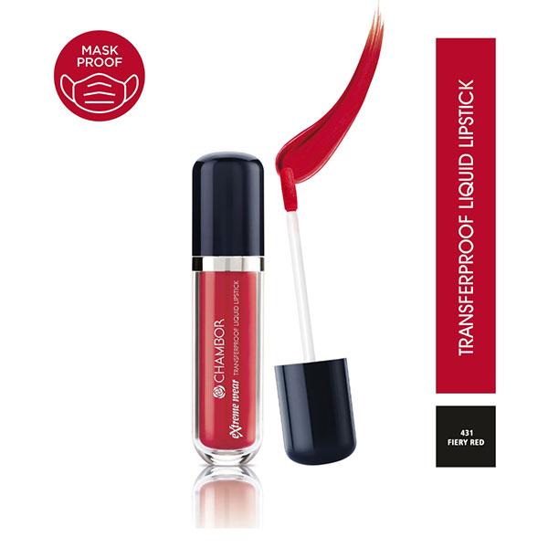 Buy Chambor Extreme Wear Transferproof Liquid Lipstick, Fiery Red No ...