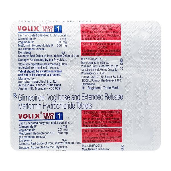 VOLIX TRIO FORTE 1 Tablet 15's Price, Uses, Side effects, Substitutes ...