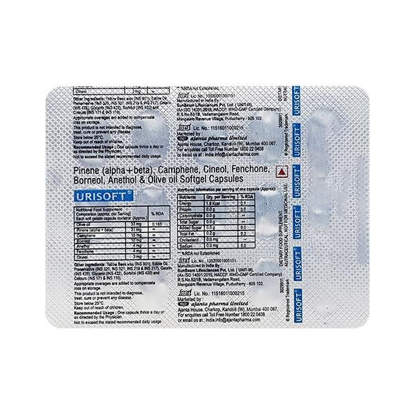 URISOFT Softgel Capsule 15's - Price, Uses, Side Effects | Netmeds