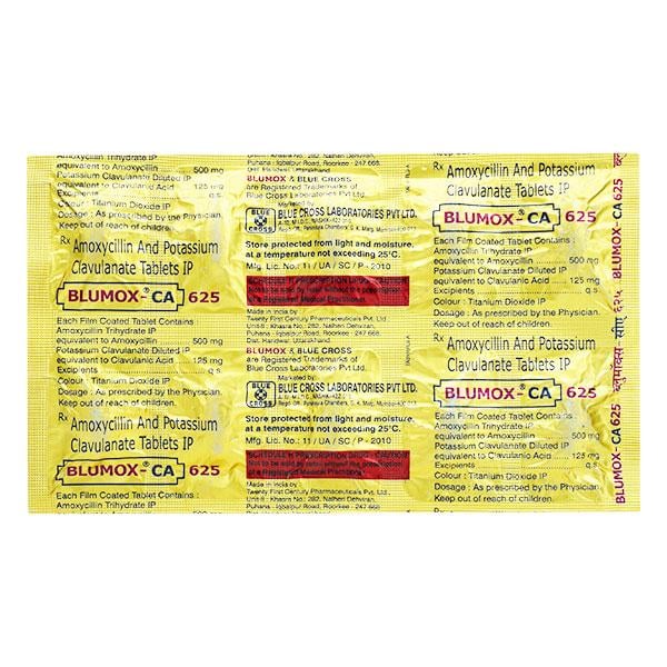 Buy Blumox CA 625mg Tablet 10'S Online at Upto 25% OFF | Netmeds