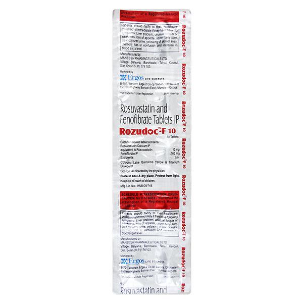 Buy ROZUDOC F 10 Tablet 10's Online at Upto 25% OFF | Netmeds