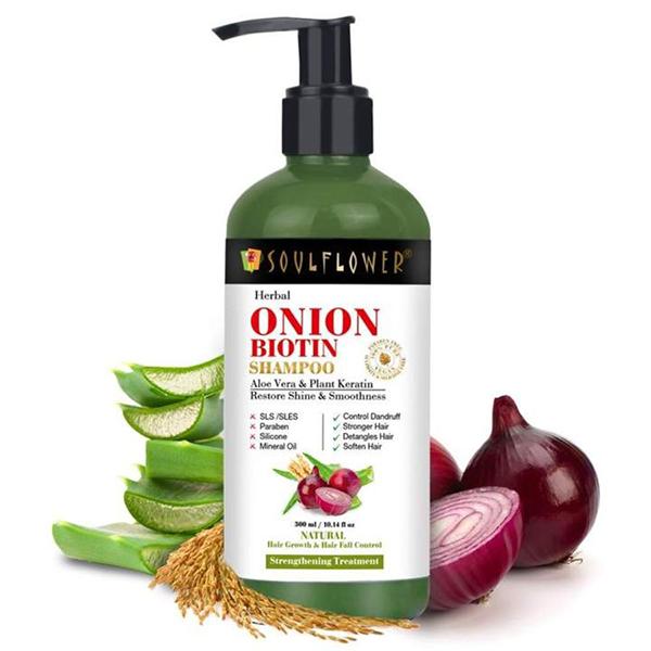 Buy Soulflower Onion Biotin Shampoo 300 ml Online at Discounted Price ...