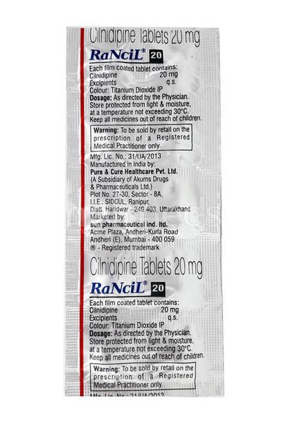 Rancil 20mg Tablet 10'S : Price, Uses, Side Effects | Netmeds