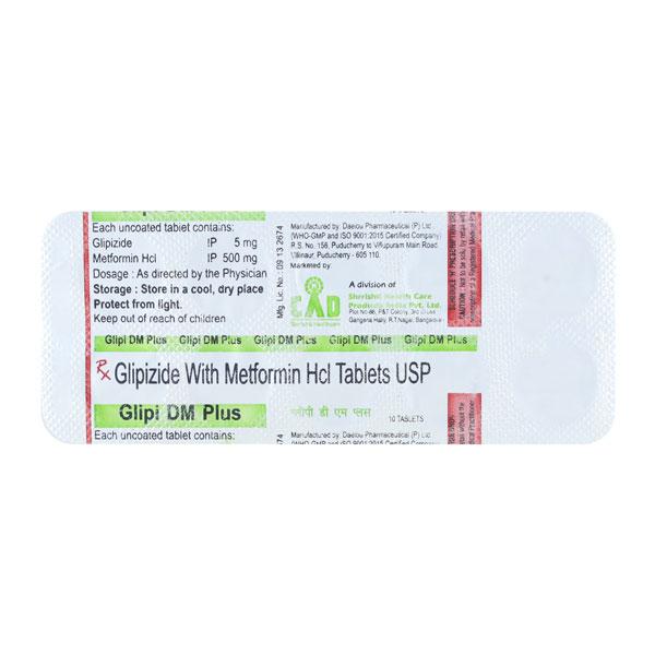Glipi DM Plus Tablet 10'S : Price, Uses, Side Effects | Netmeds