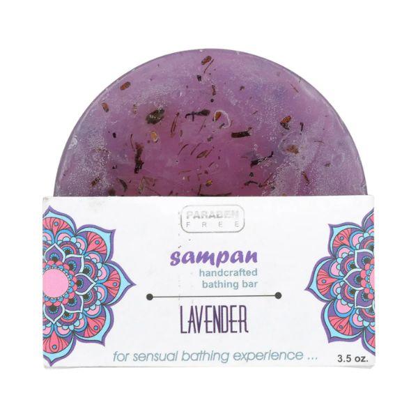 Buy Sampan Handcrafted Glycerine Bathing bar Lavender 100 gm Online at ...