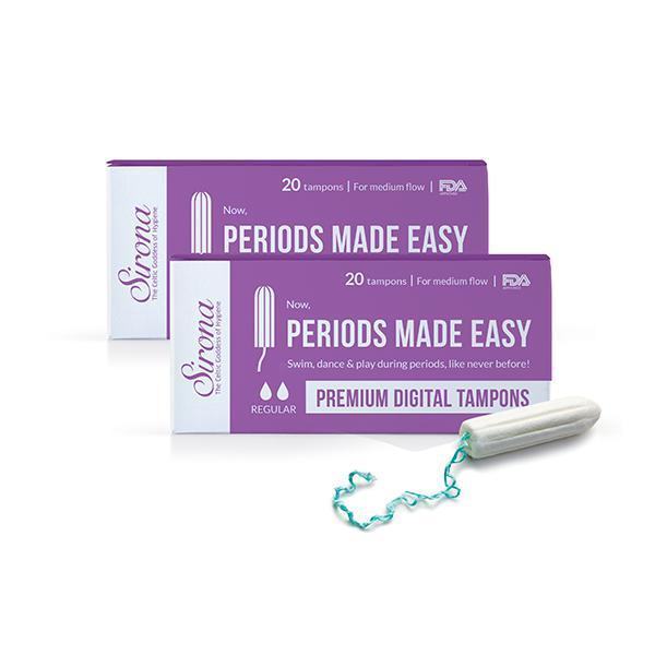 Buy Sirona FDA Approved Premium Digital Tampon - Medium Flow (Pack of 2 x 20's) Online at ...