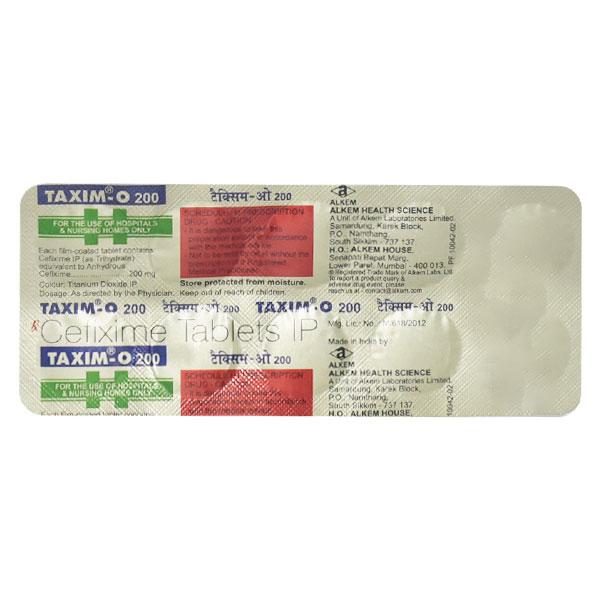 Taxim O 200mg Tablet 10'S : Price, Uses, Side Effects | Netmeds