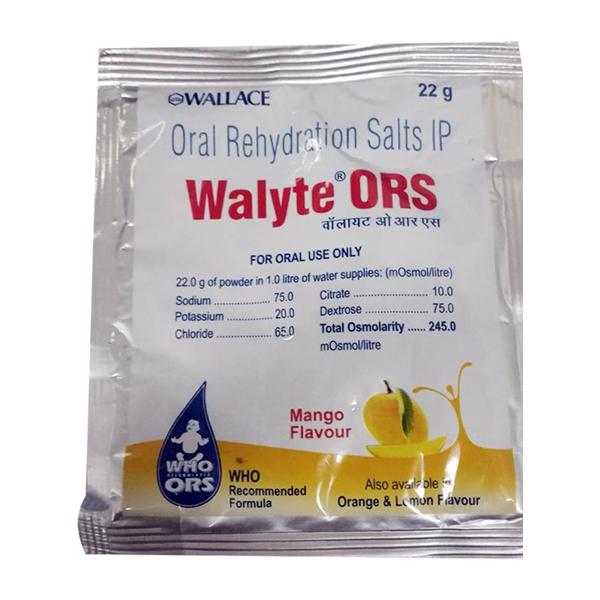 Buy WALYTE ORS MANGO FLAVOUR Powder 22gm Online at Upto 25% OFF | Netmeds