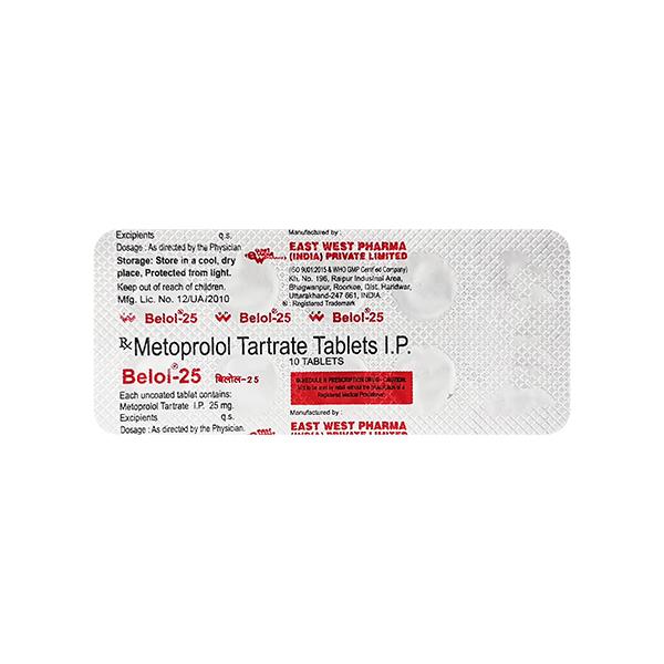 BELOL 25mg Tablet 10's : Price, Uses, Side Effects | Netmeds