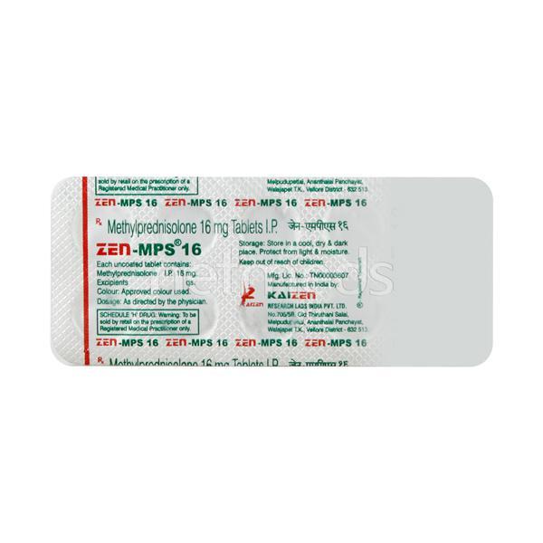 Buy ZEN MPS 16mg Tablet 10'S Online at Upto 25% OFF | Netmeds