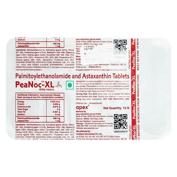 PEANOC XL Tablet 10's Price, Uses, Side effects, Substitutes | Netmeds