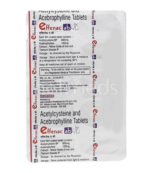Effenac AB Tablet 10'S - Price, Uses, Side Effects | Netmeds