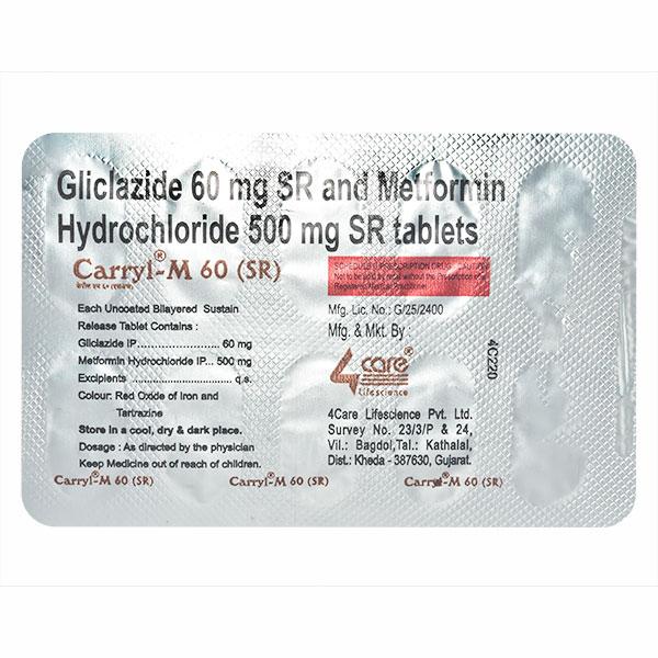 CARRYL M SR 60mg Tablet 10's : Price, Uses, Side Effects | Netmeds