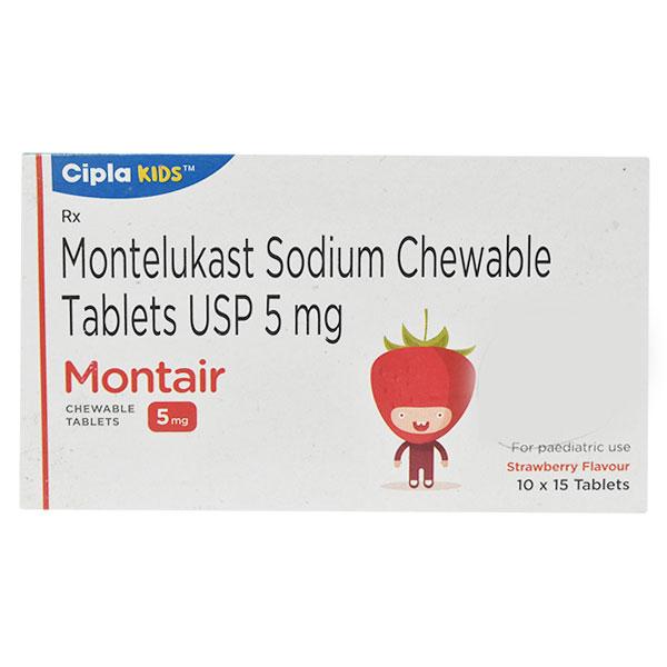 Montair 5mg Chewable Tablet 15'S - Price, Uses, Side Effects | Netmeds