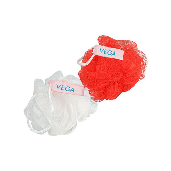 Buy Vega Mini Sponge Loofah, Red and White, (VC2BA-3/12) 2's Online at ...