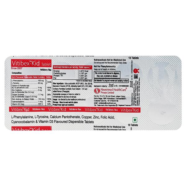 Buy Vitibex Kid Tablet 10'S Online at Upto 25% OFF | Netmeds
