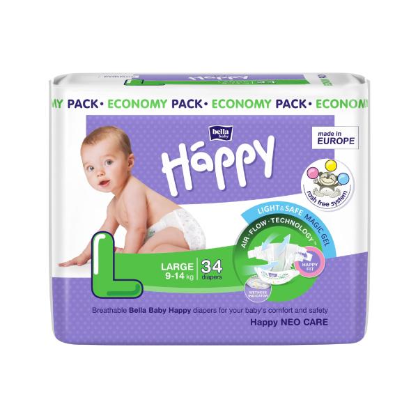 Bella Baby Happy Diapers 34's (L) Online at Discounted Price | Netmeds
