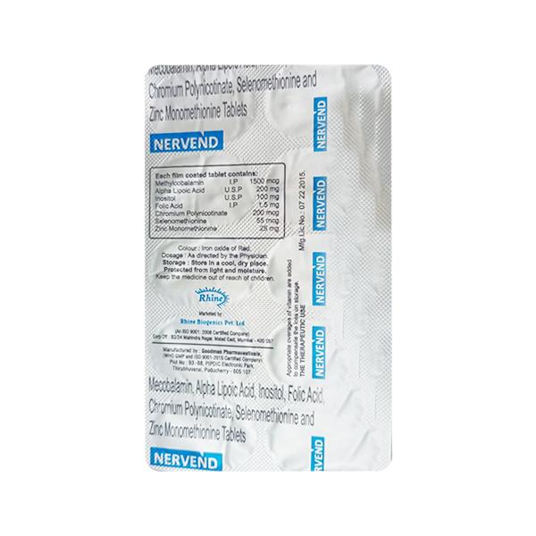 Buy NERVEND Tablet 10's Online at Upto 25% OFF | Netmeds